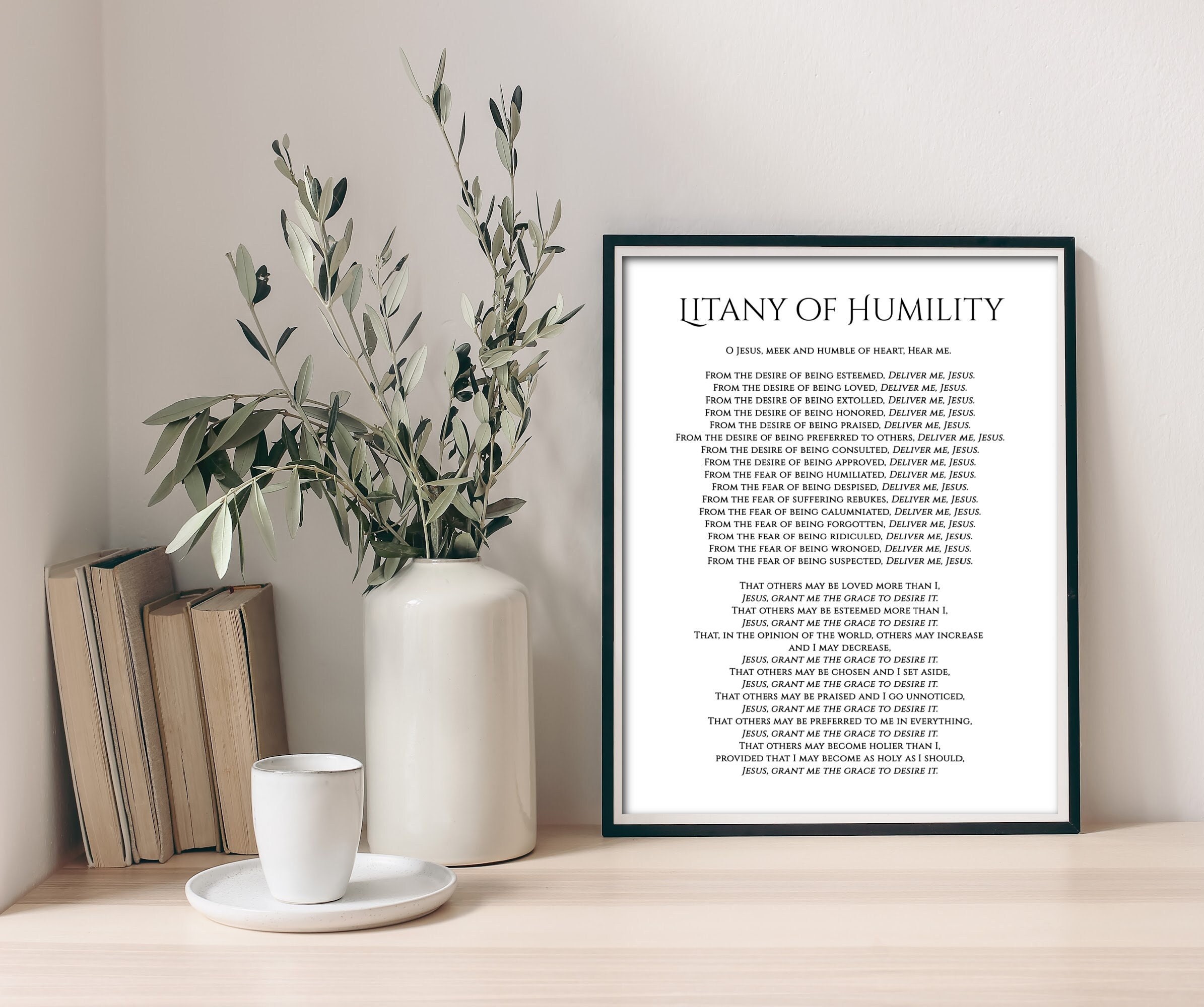 Litany of Humility Prayer Printable, Humility Prayer Print, Deliver Me ...