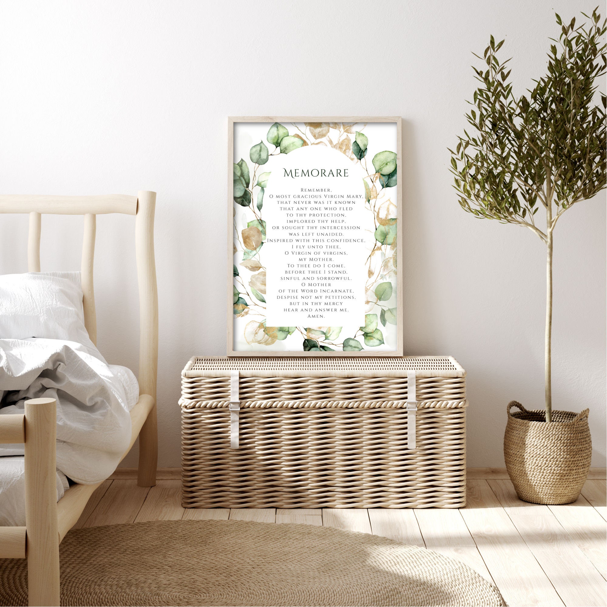 Memorare Prayer to Virgin Mary Printable Memorare to the - Etsy