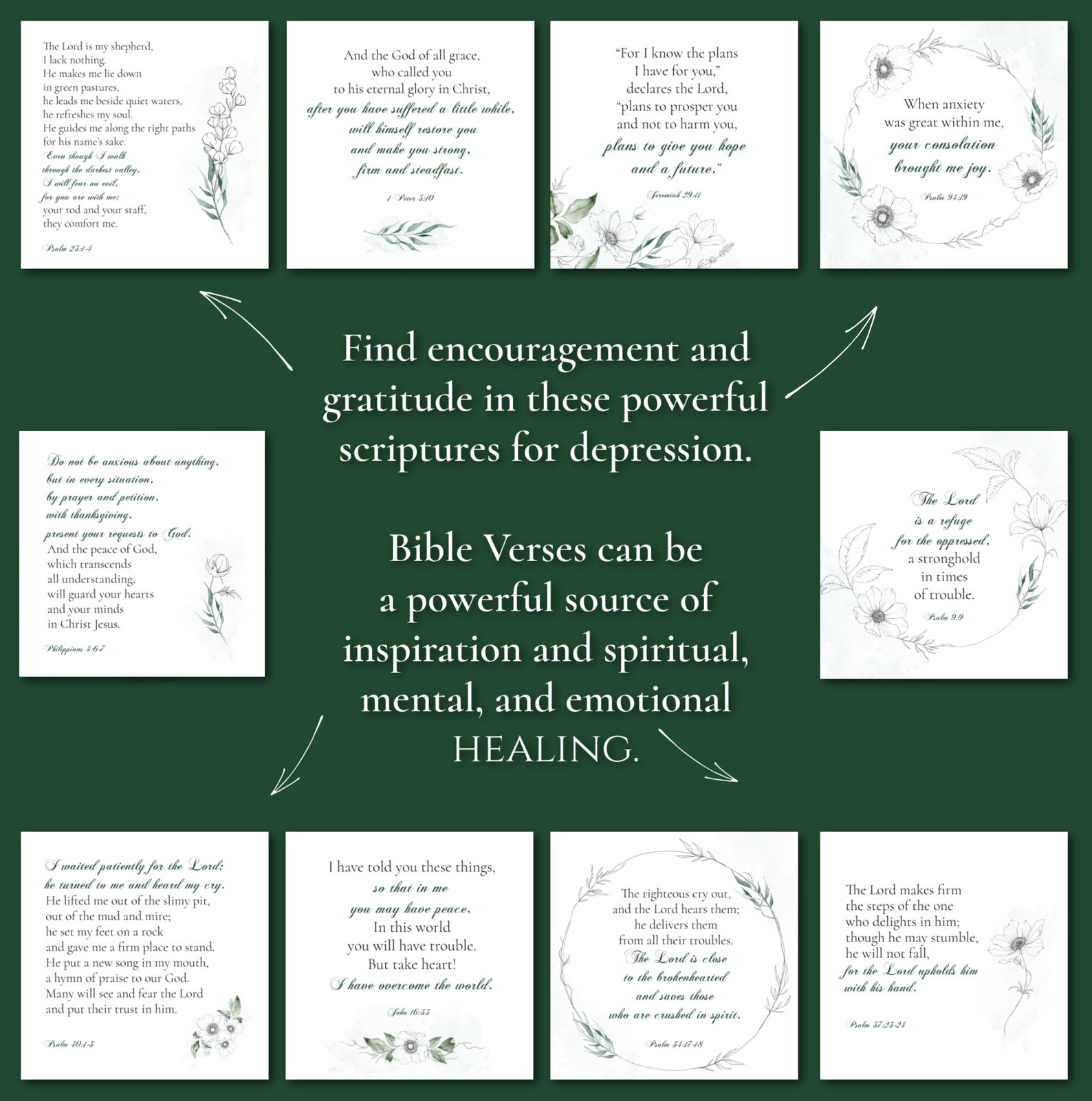 Overcoming Anxiety Scripture Cards Printable, Overcoming Anxiety Bible ...
