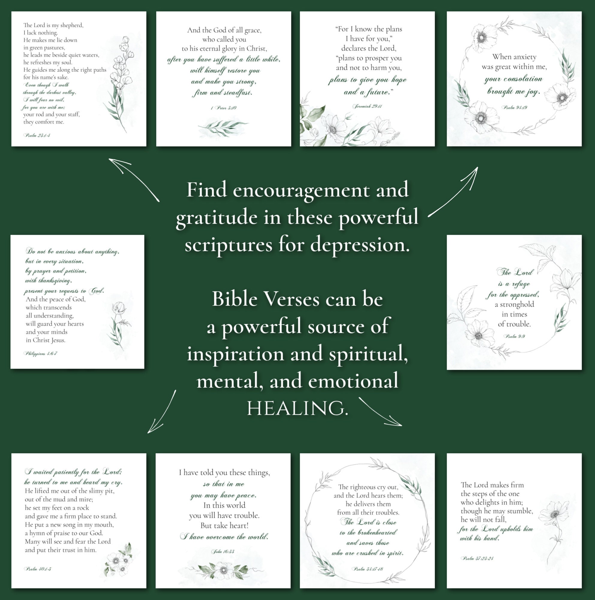 Overcoming Anxiety Scripture Cards Printable, Overcoming Anxiety Bible ...