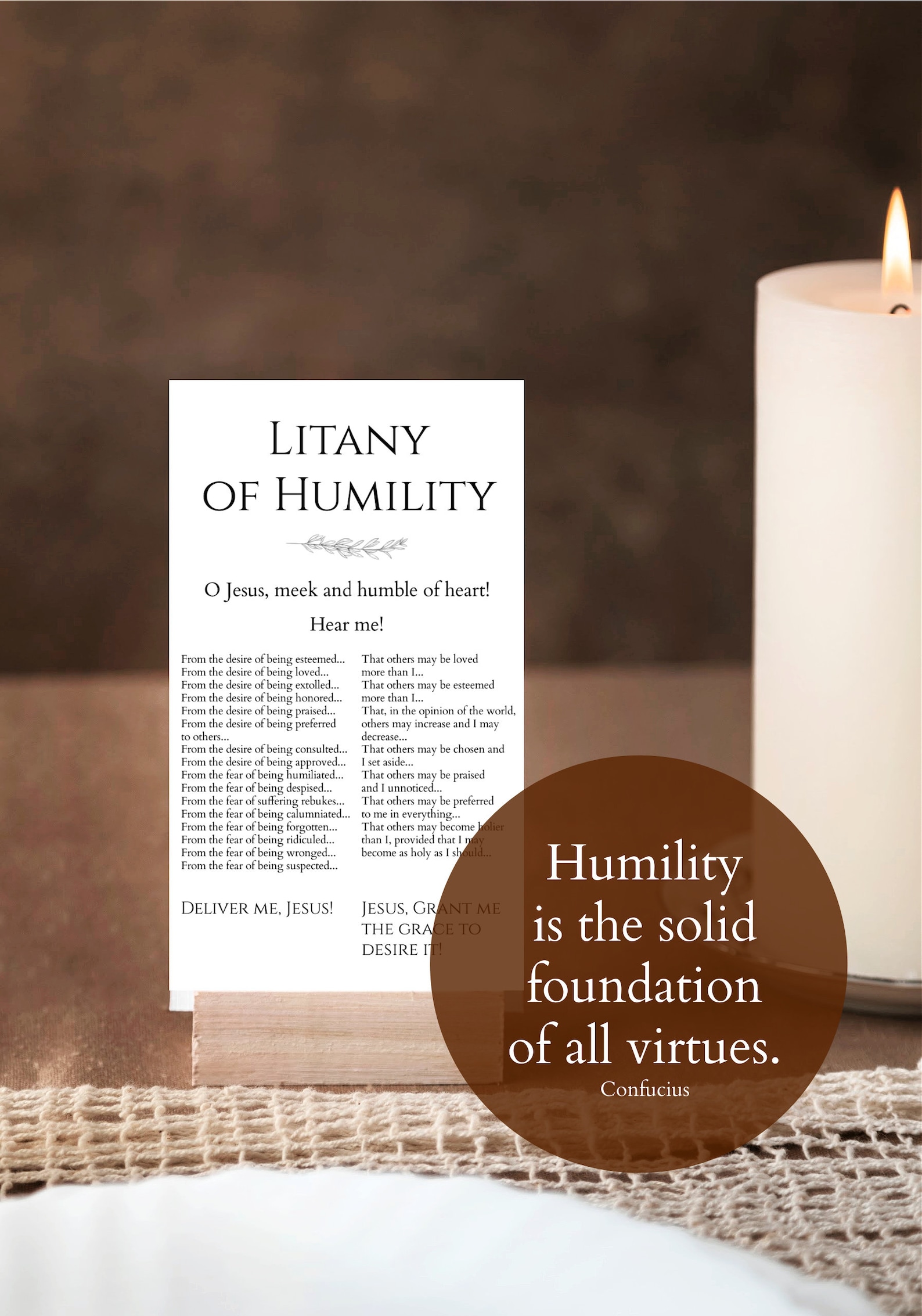 Litany of Humility Prayer Card Printable, Humility Prayer Print ...