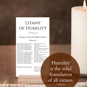 Litany of Humility Prayer Card Printable, Humility Prayer Print ...