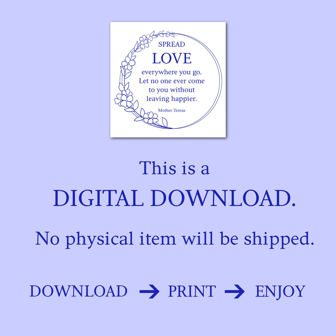 Mother Teresa Quotes Cards Printable, St Teresa of Calcutta Quote Cards ...