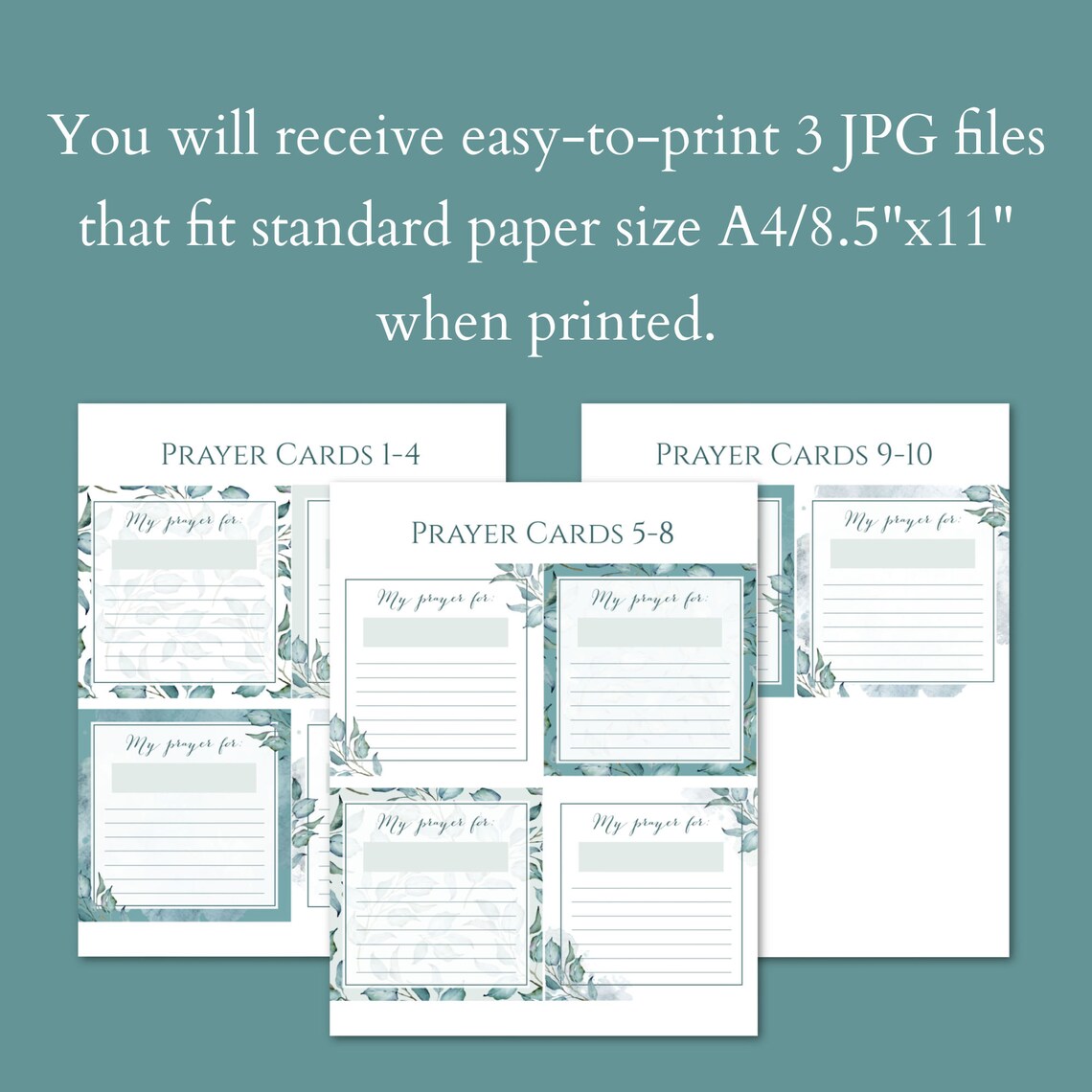 Prayer Cards Printable, Prayer Request Cards, Prayer Note Cards, Prayer ...