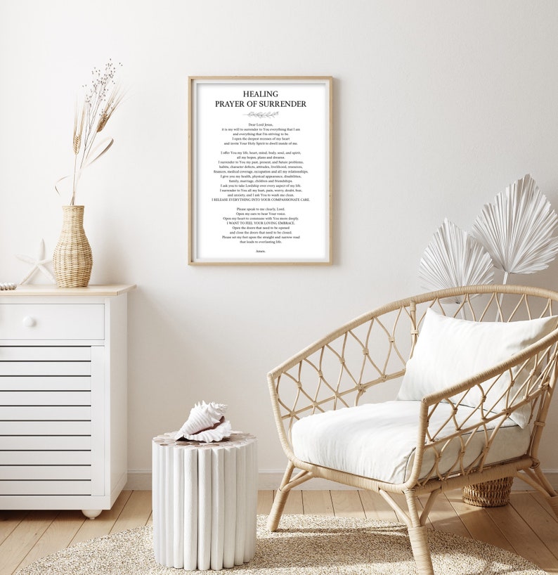 Prayer of Surrender Printable, Surrender Prayer, Healing Prayer ...