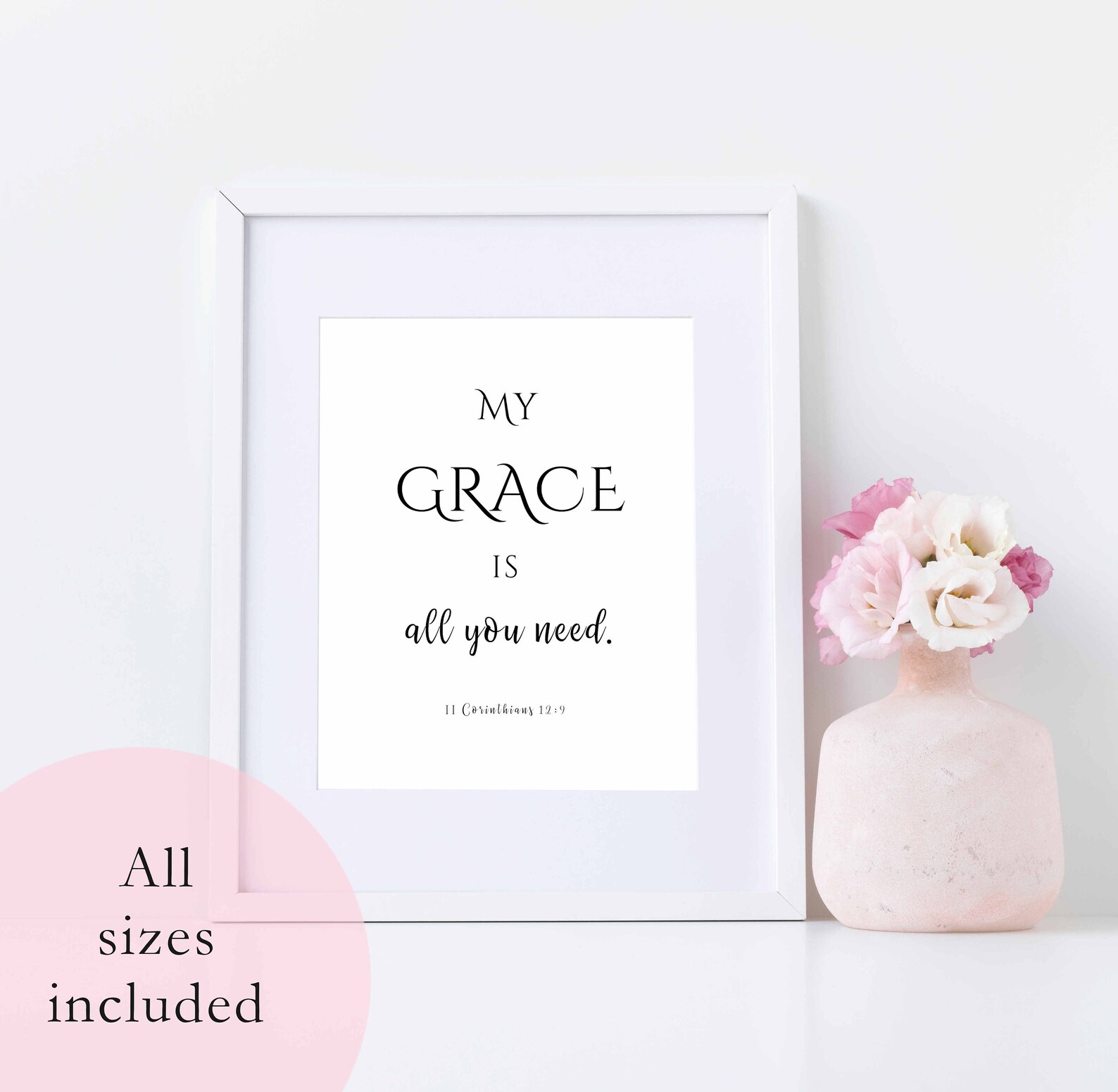 My Grace is All You Need Printable Scripture Printable Bible - Etsy