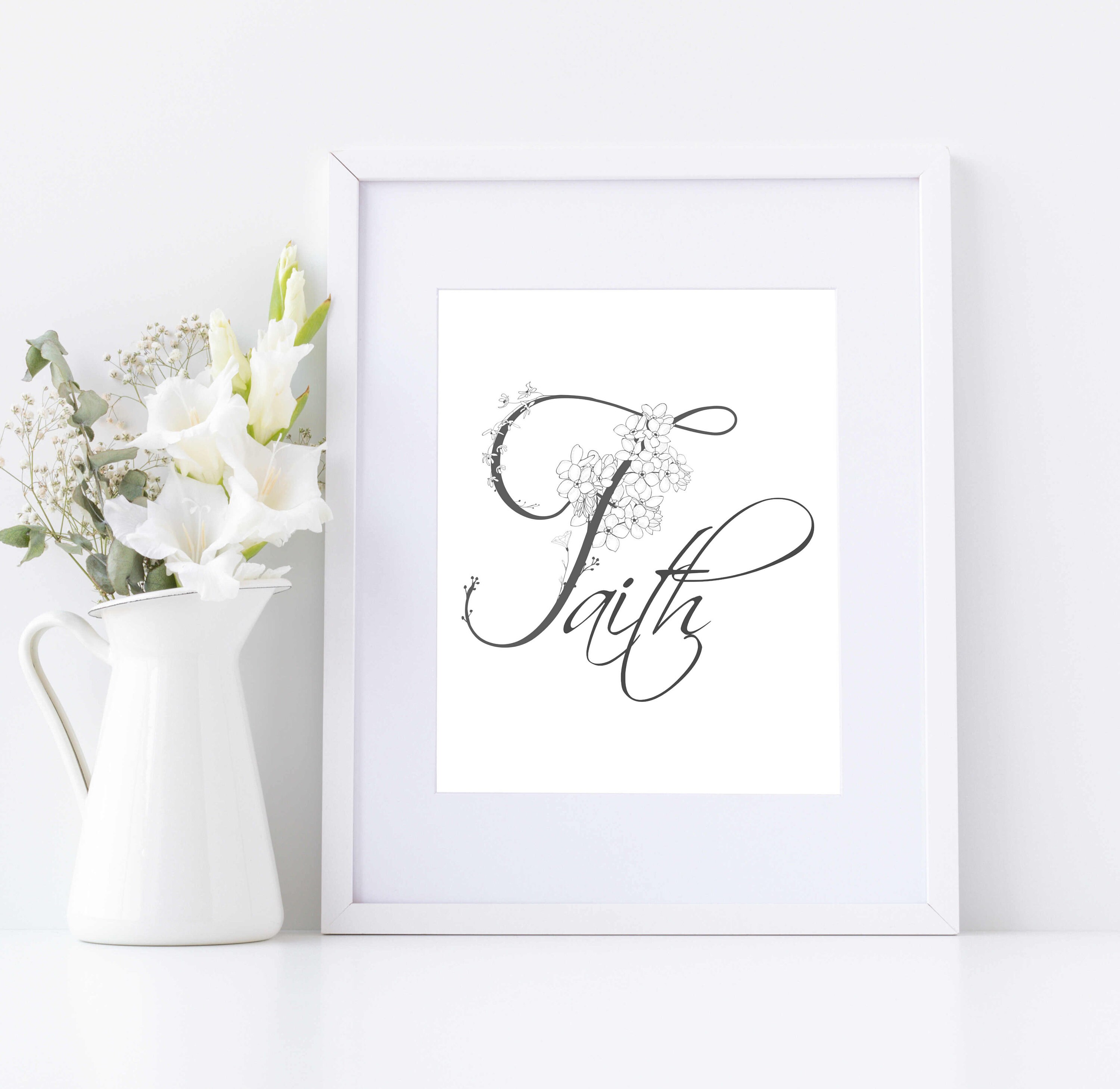 FAITH Printable, Faith Poster, Faith Print, Faith Wall Decor, Scripture ...