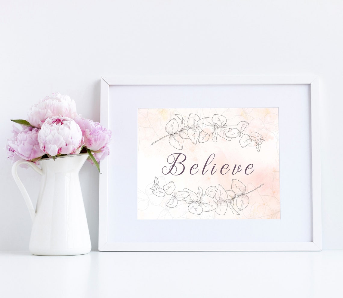 BELIEVE Printable Wall Art Printable BELIEVE Wall Art | Etsy