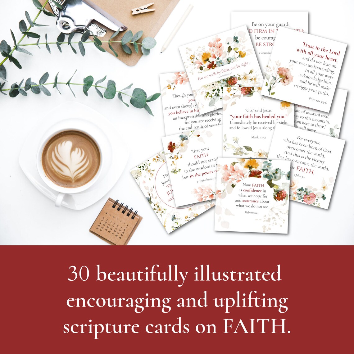 FAITH Scripture Cards Printable, Faith Bible Verse Cards, Faith ...