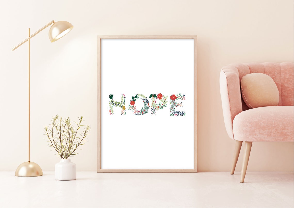 Hope Printable Wall Art, Hope Scripture Wall Art, Hope Wall Decor, Hope ...