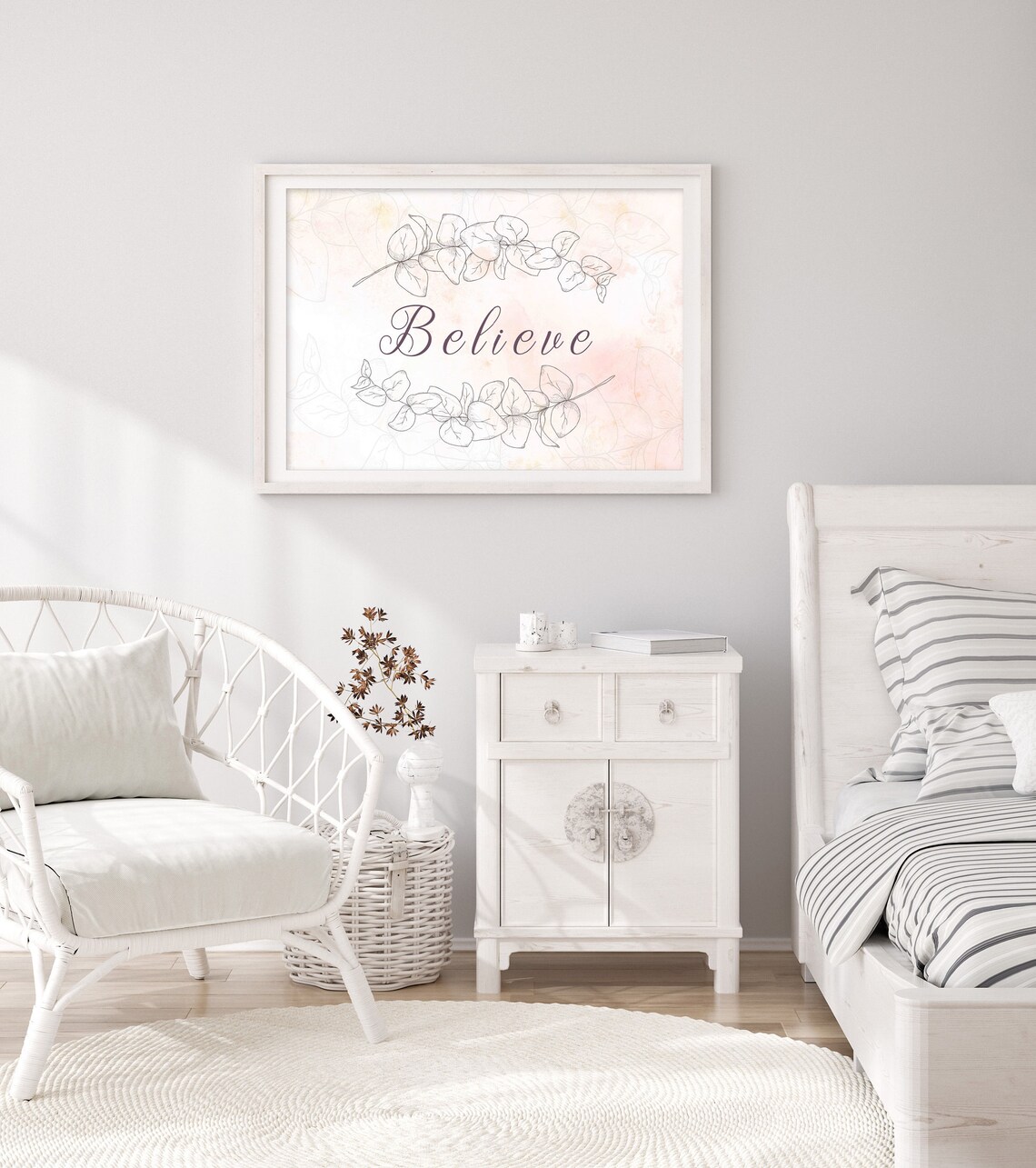 BELIEVE Printable Wall Art Printable BELIEVE Wall Art | Etsy
