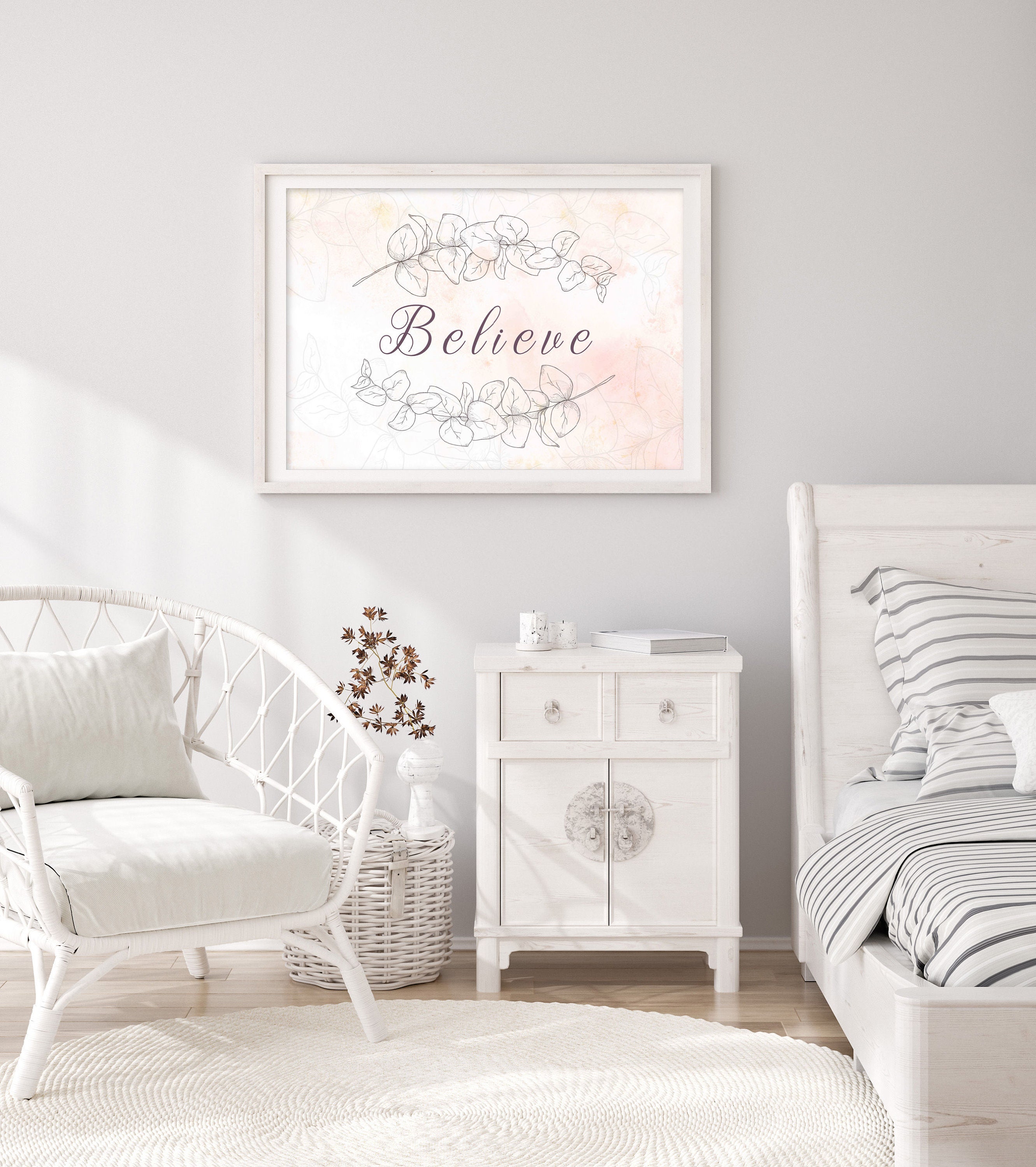 BELIEVE Printable Wall Art Printable BELIEVE Wall Art - Etsy