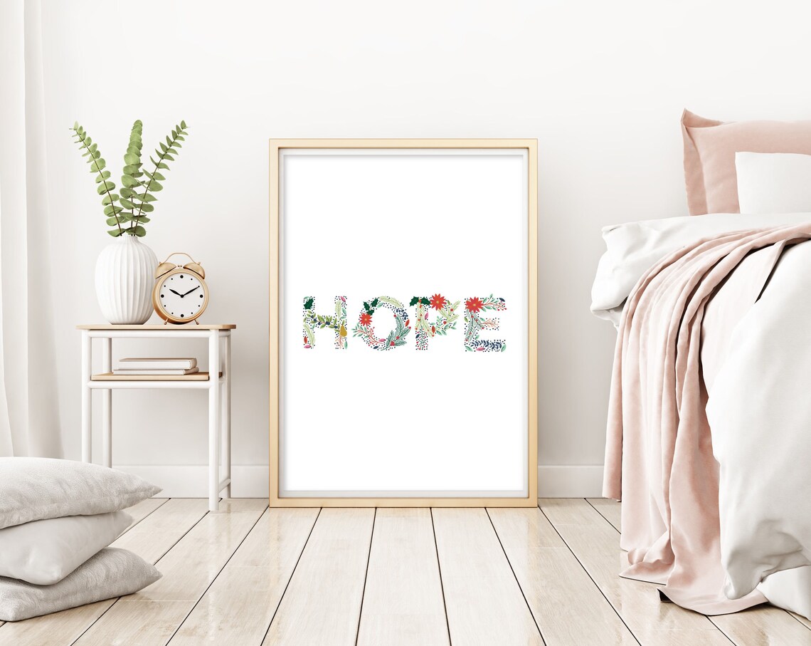 Hope Printable Wall Art, Hope Scripture Wall Art, Hope Wall Decor, Hope ...