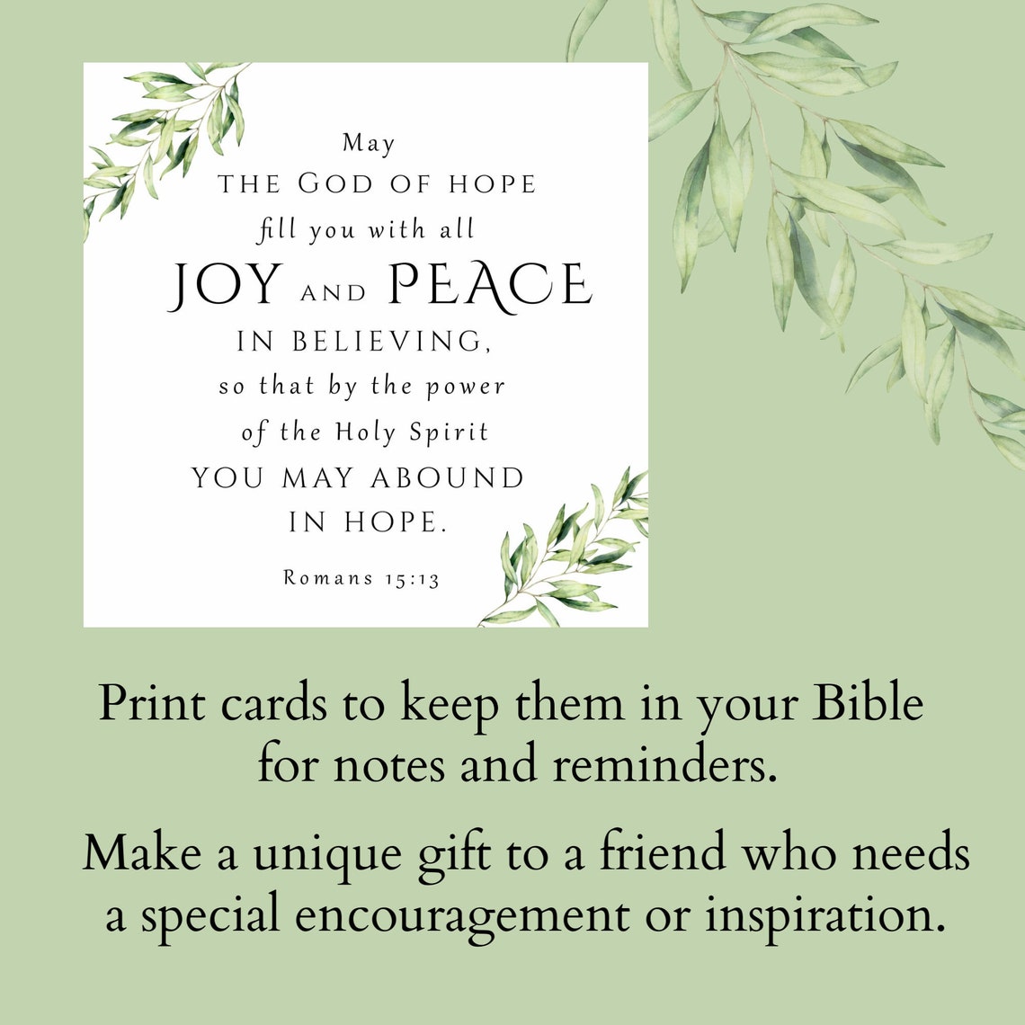 Printable Bible Verse Cards, Printable Scripture Cards, Christian Note ...