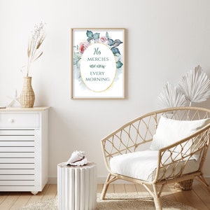 His Mercies Are New Every Day Printable Wall Art, Lamentations 3 23 ...