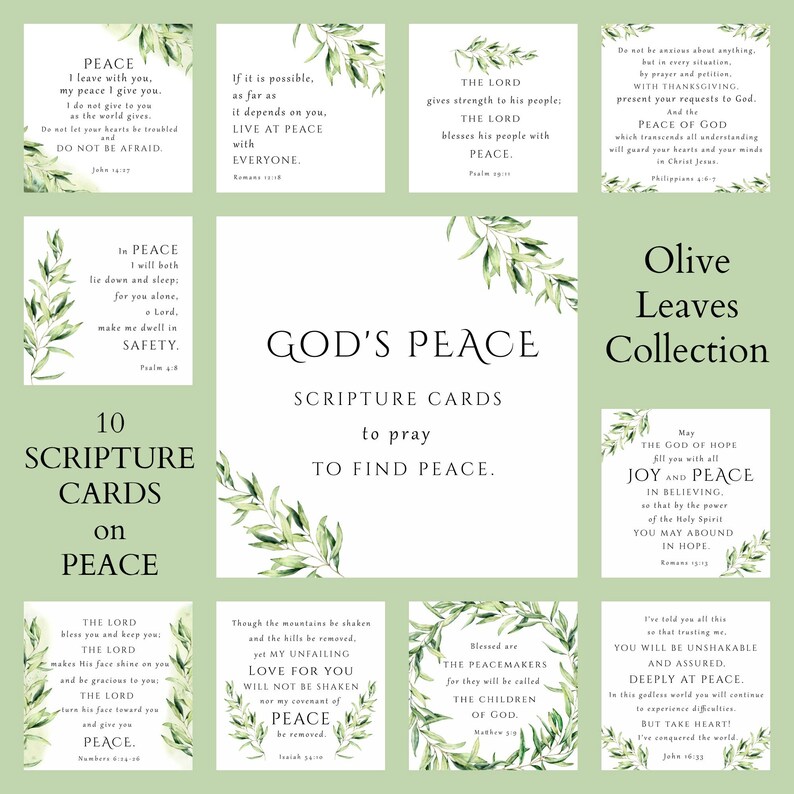 Scripture Cards Printable, Bible Verse Cards, Instant Download ...