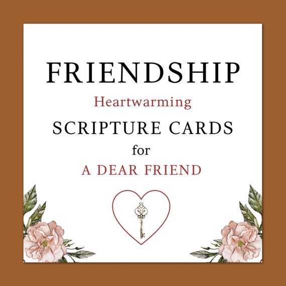 FRIENDSHIP Scripture Cards Printable Friend Bible Verse - Etsy