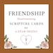 FRIENDSHIP Scripture Cards Printable, Friend Bible Verse Cards ...
