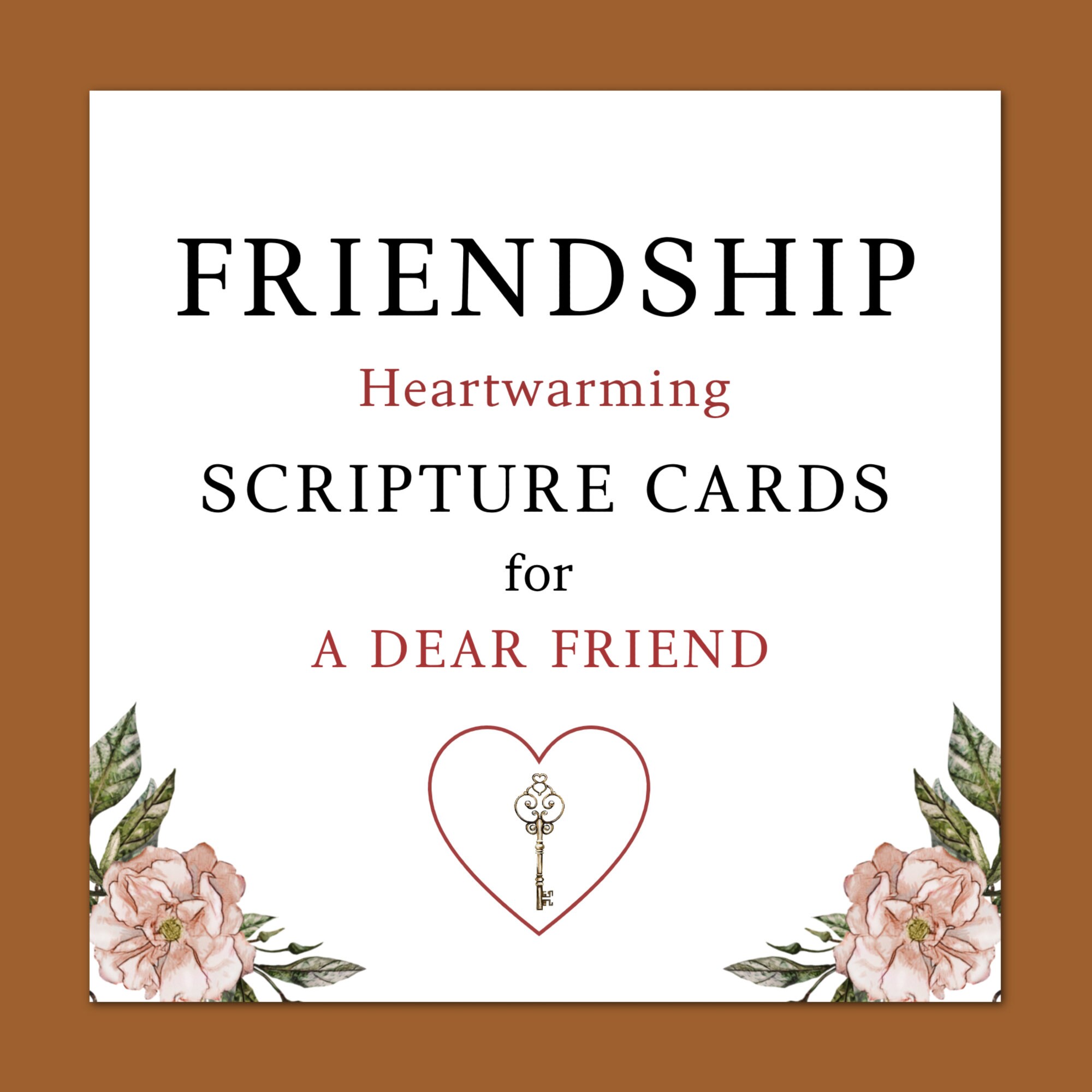 FRIENDSHIP Scripture Cards Printable Friend Bible Verse Etsy UK
