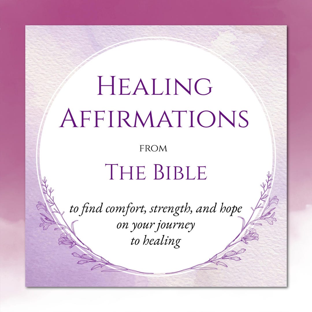 Healing Affirmations Cards, HEALING Scripture Cards, Healing Bible ...
