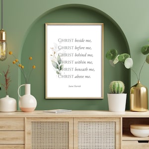 Christ With Me Prayer Printable, St Patrick Breastplate Prayer Digital ...