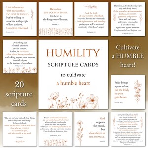 Humility Scripture Cards Printable, Humility Bible Verses Print ...