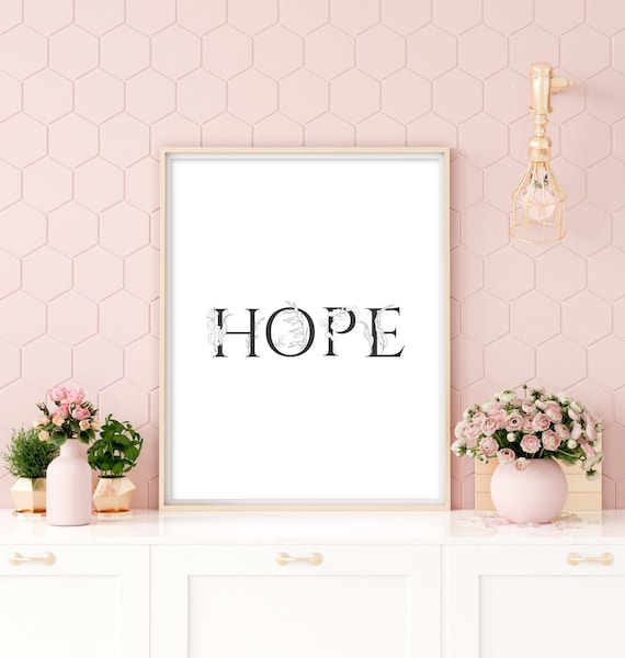 Hope Wall Art Print Hope Printable Wall Art Hope Wall Decor - Etsy