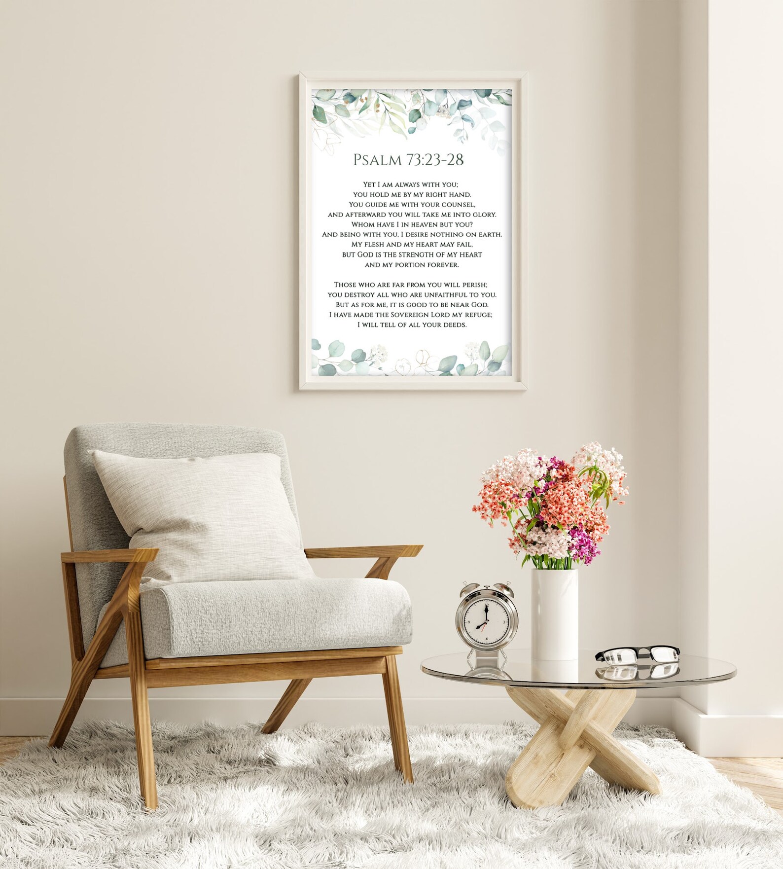 Psalm 73:23-28 Printable, Psalm 73 Wall Art, I Am Always With You, 73rd ...