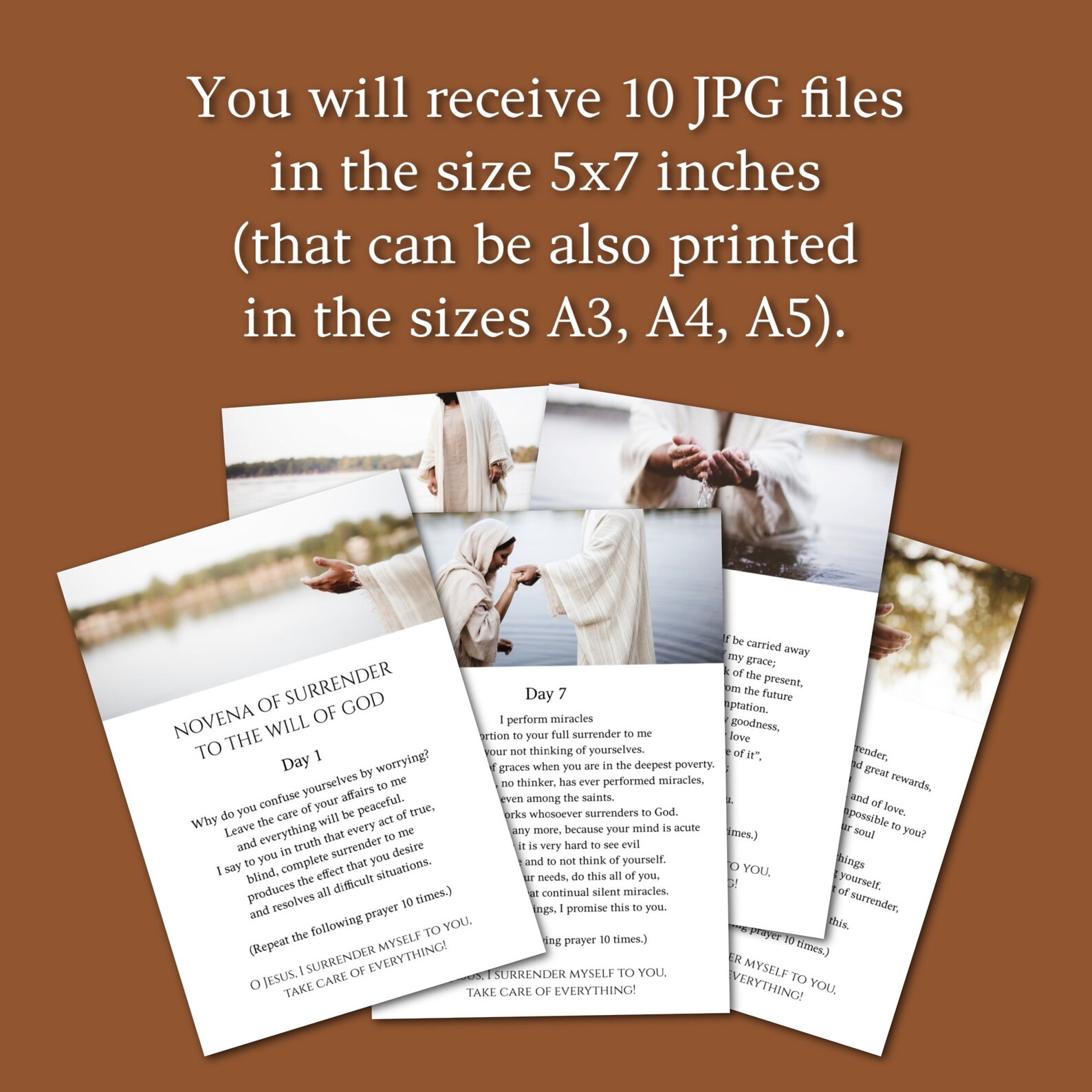 Novena of Surrender Prayer Cards Printable, Surrender Prayer, the ...