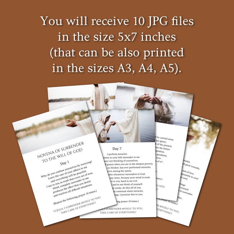 Novena of Surrender Prayer Cards Printable, Surrender Prayer, the ...