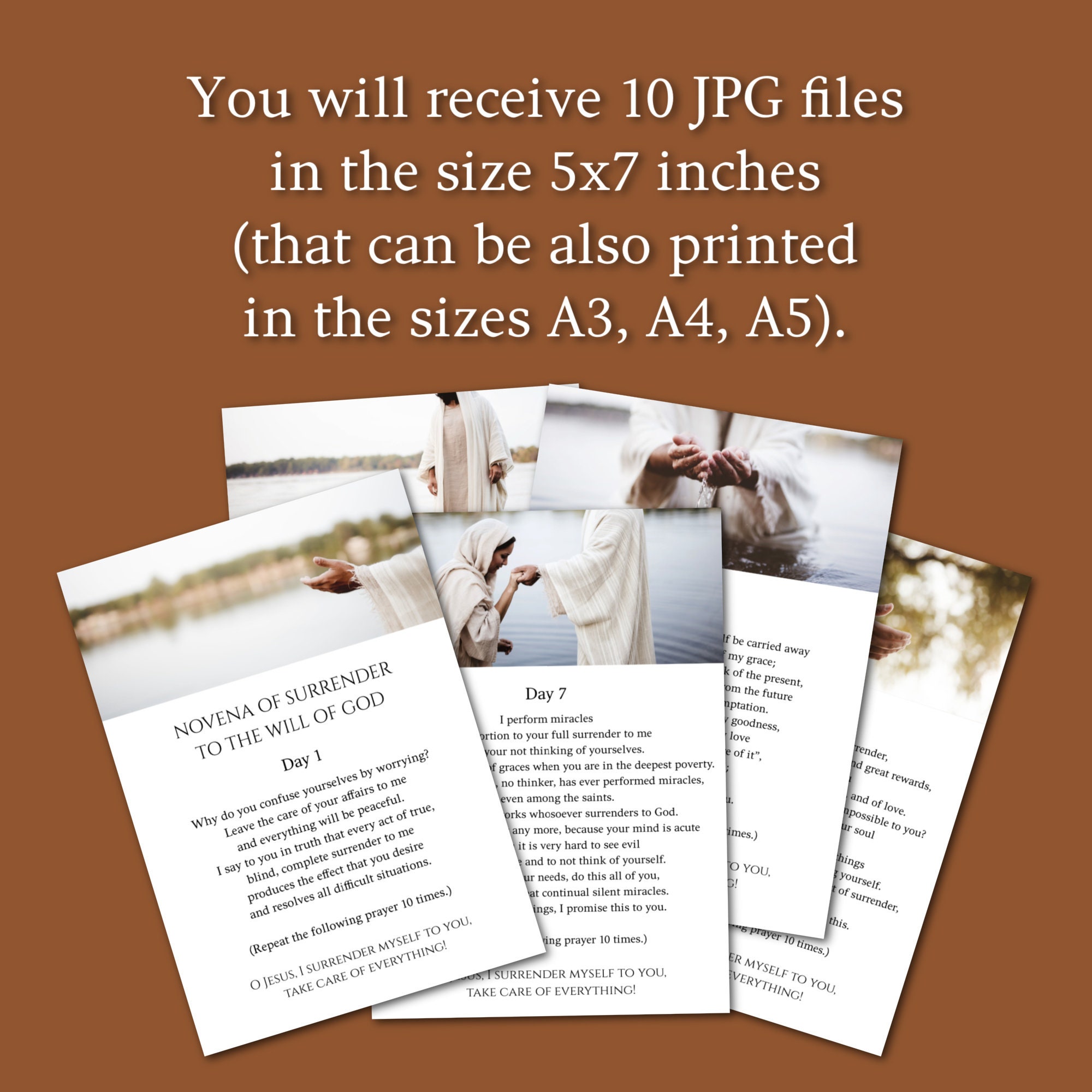 Novena of Surrender Prayer Cards Printable, Surrender Prayer, the ...