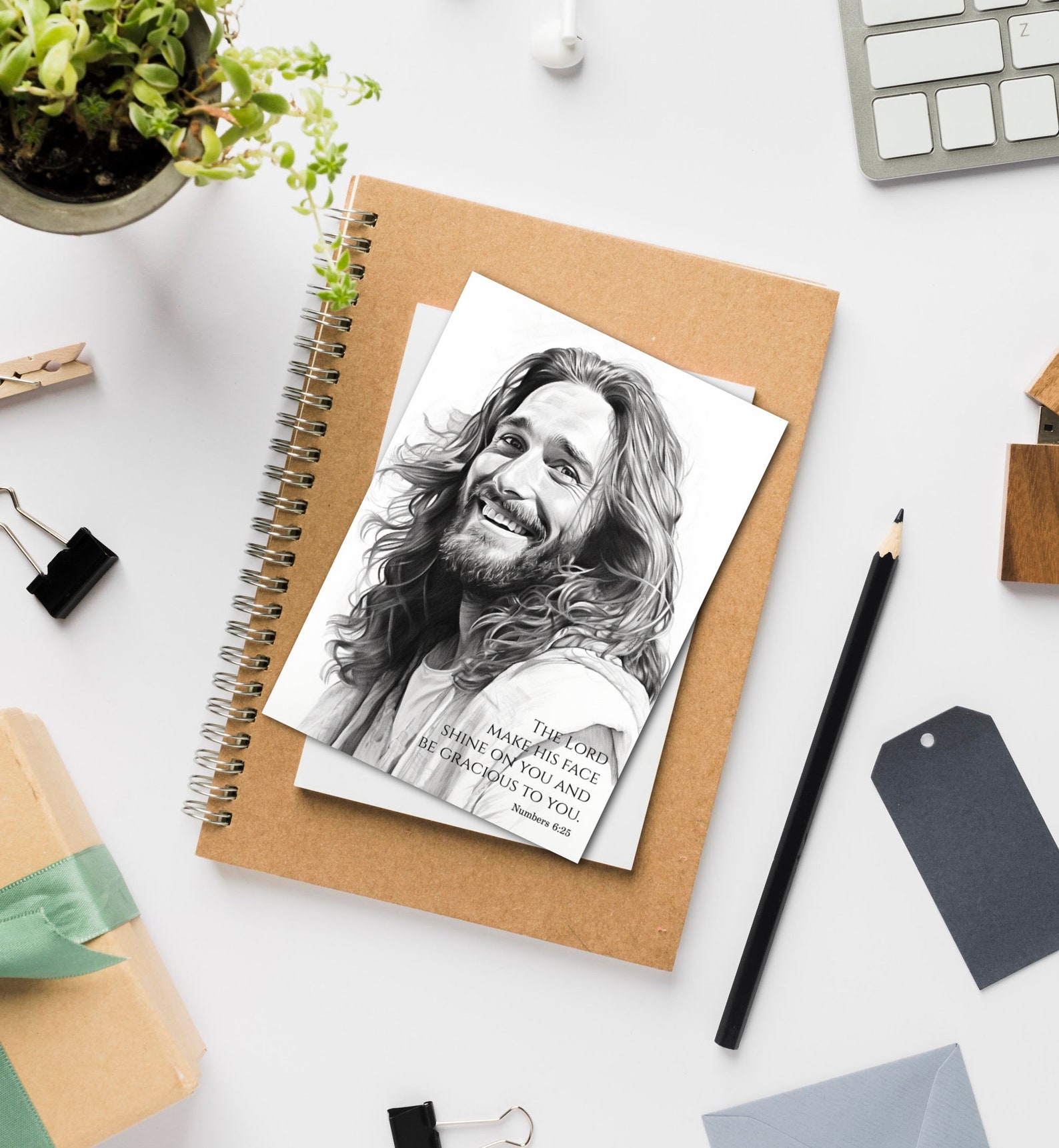 Jesus Portrait Greeting Card Printable, Jesus Christ Greeting Card ...