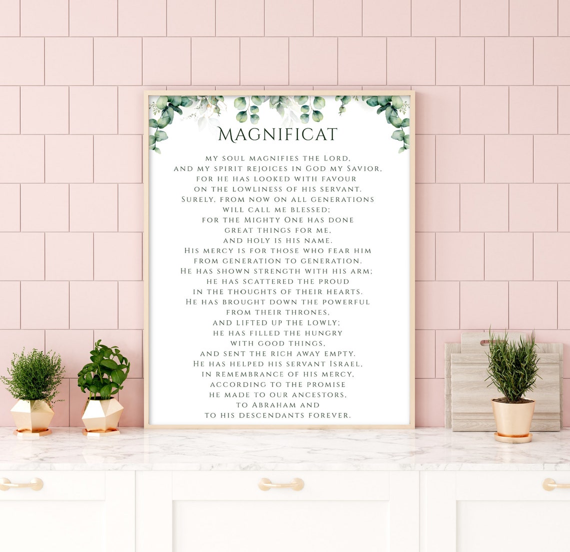 Magnificat Prayer Printable, Magnificat Wall Art, Canticle of Mary ...