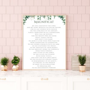 Magnificat Prayer Printable, Magnificat Wall Art, Canticle of Mary ...