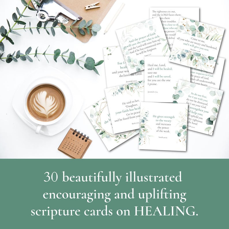 HEALING Scripture Cards Printable, Healing Bible Verse Cards, Healing ...