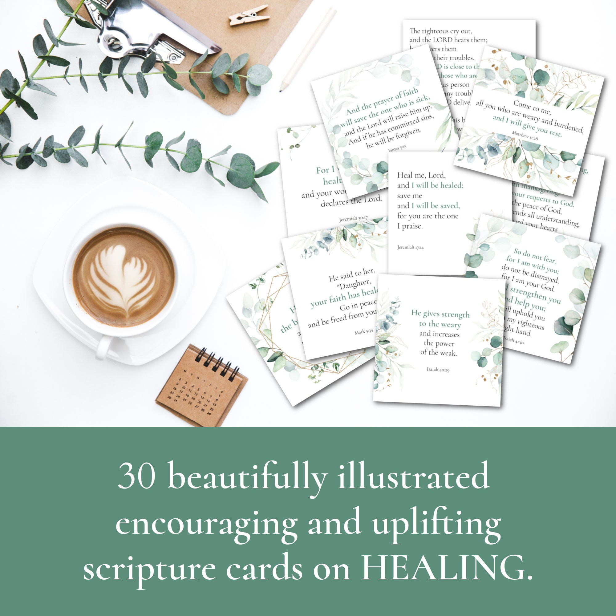 HEALING Scripture Cards Printable, Healing Bible Verse Cards, Healing ...