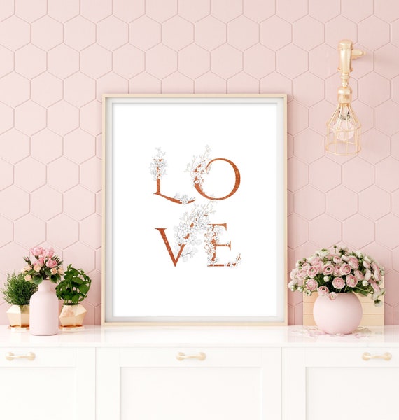 LOVE Printable Poster Love Sign Wall Art Bedroom Wall Art | Etsy