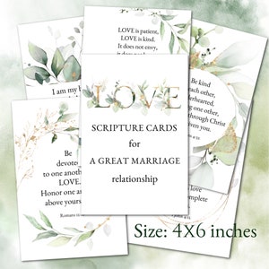 LOVE Scripture Cards Printable, LOVE Bible Verse Cards, Wedding ...