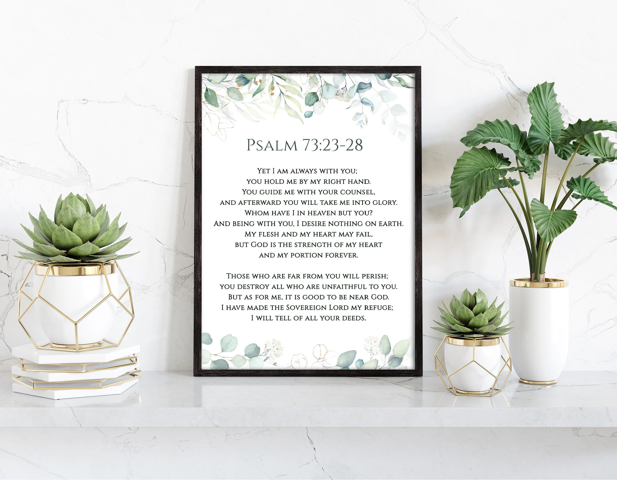 Psalm 73:23-28 Printable, Psalm 73 Wall Art, I Am Always With You, 73rd ...