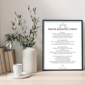 Prayer Radiating Christ Printable, Radiating Christ Prayer, Fragrance ...