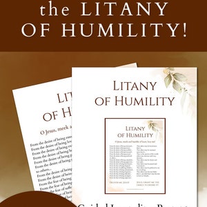 Litany of Humility Prayer Guided Journaling Ebook, Humility Prayer ...