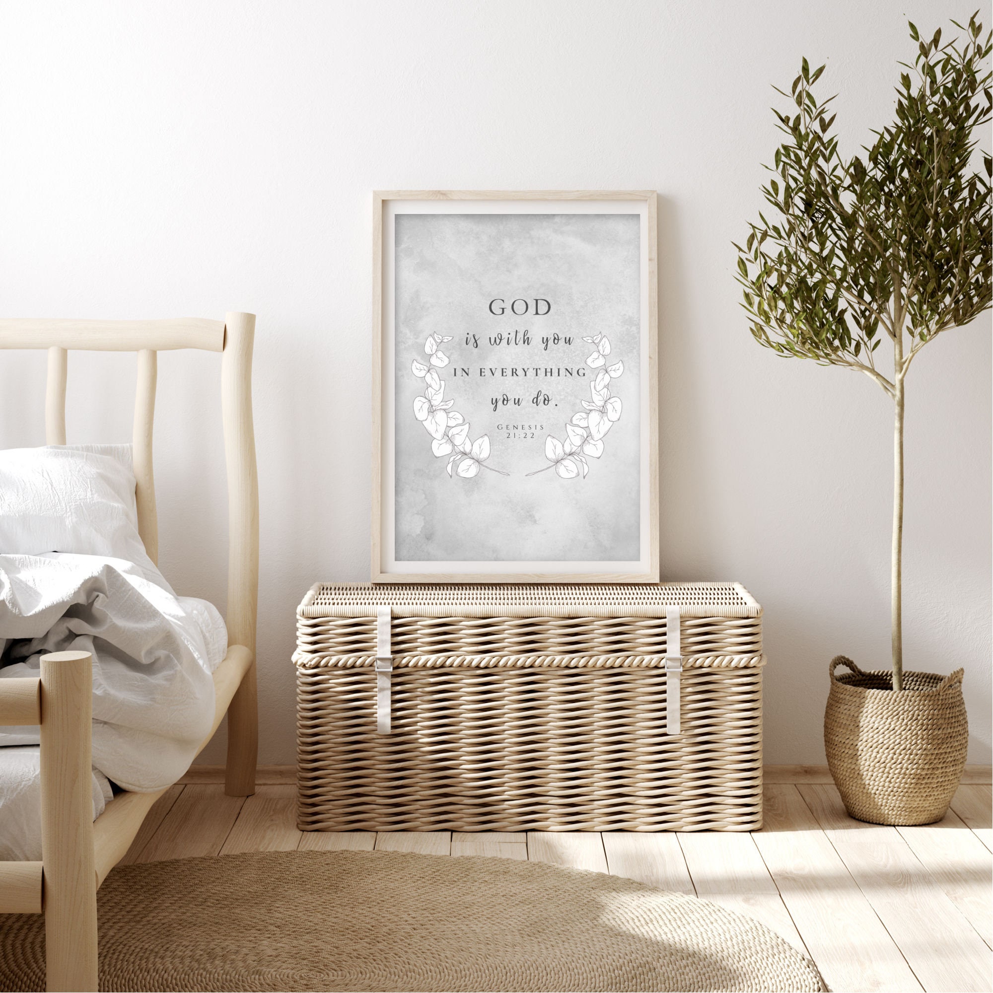 GOD is With YOU Printable, Scripture Wall Art, Bible Verse Wall Decor ...