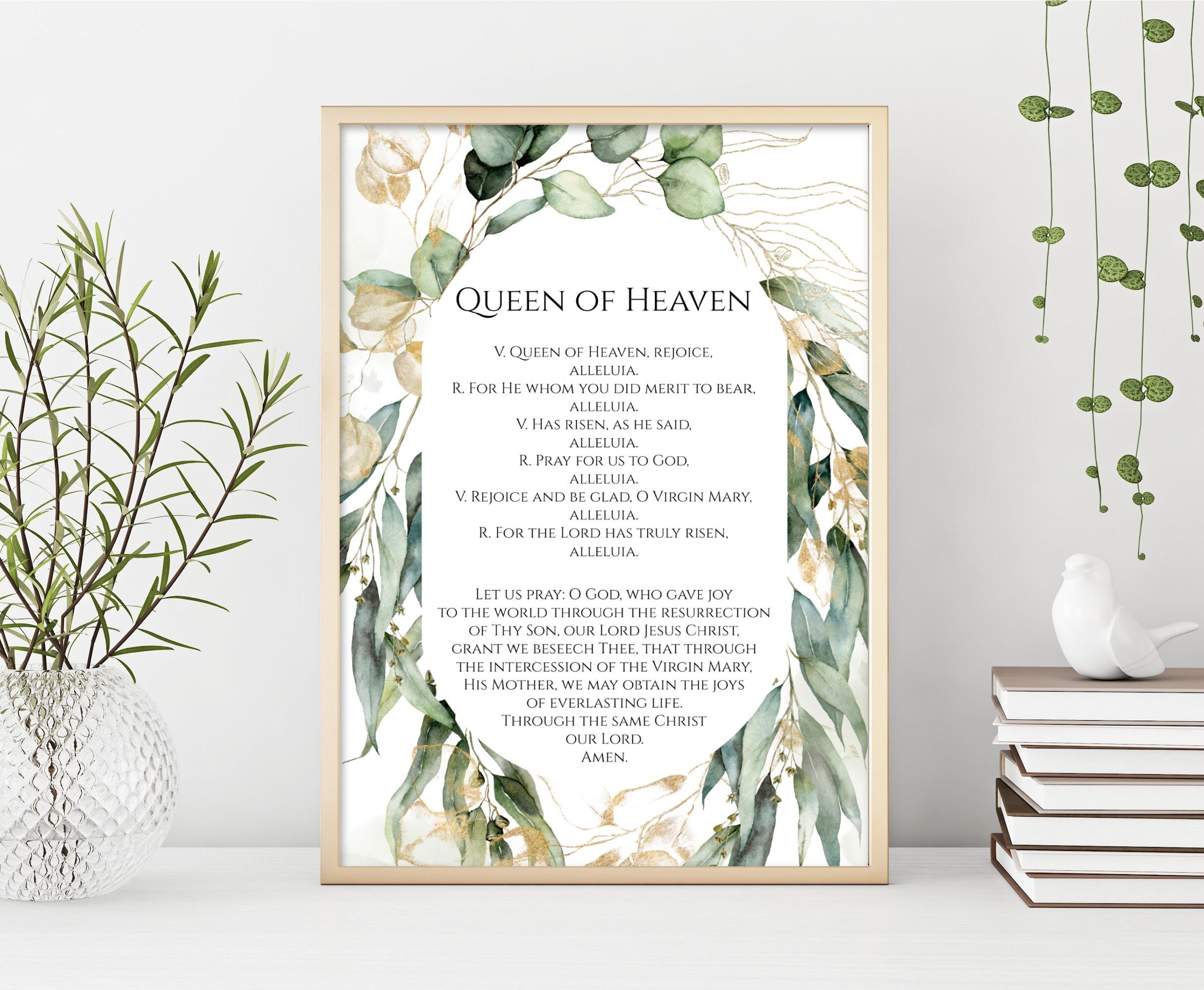 Queen of Heaven Prayer Printable, Regina Caeli Prayer, Catholic Prayer ...
