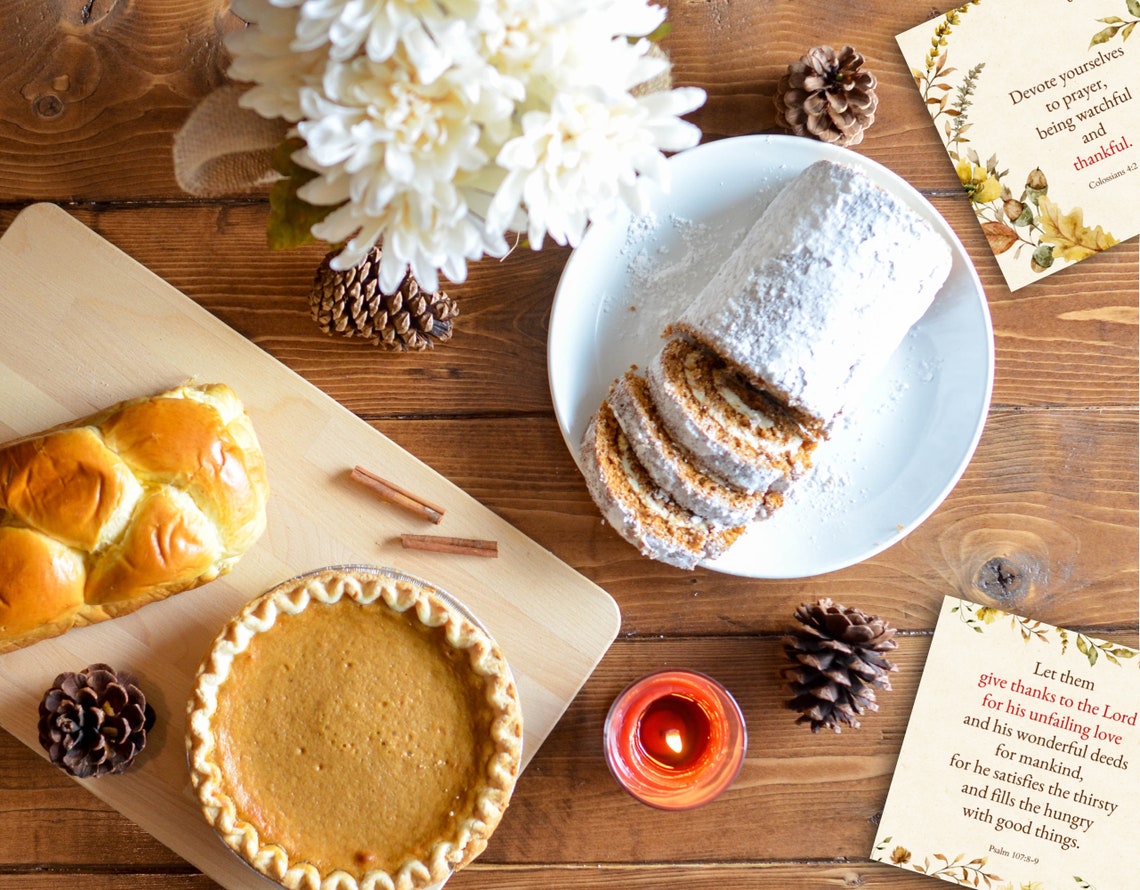 THANKSGIVING Scripture Cards Printable, Thanksgiving Bible Verse Cards ...