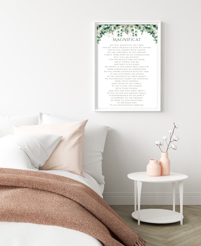 Magnificat Prayer Printable, Magnificat Wall Art, Canticle of Mary ...