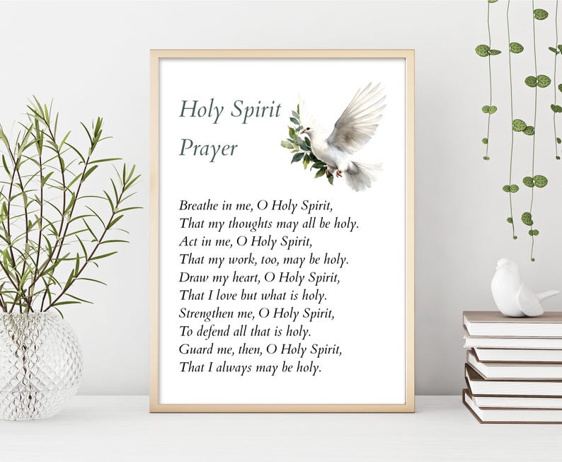 Holy Spirit Prayer Printable, St Augustine Holy Spirit Prayer Digital ...