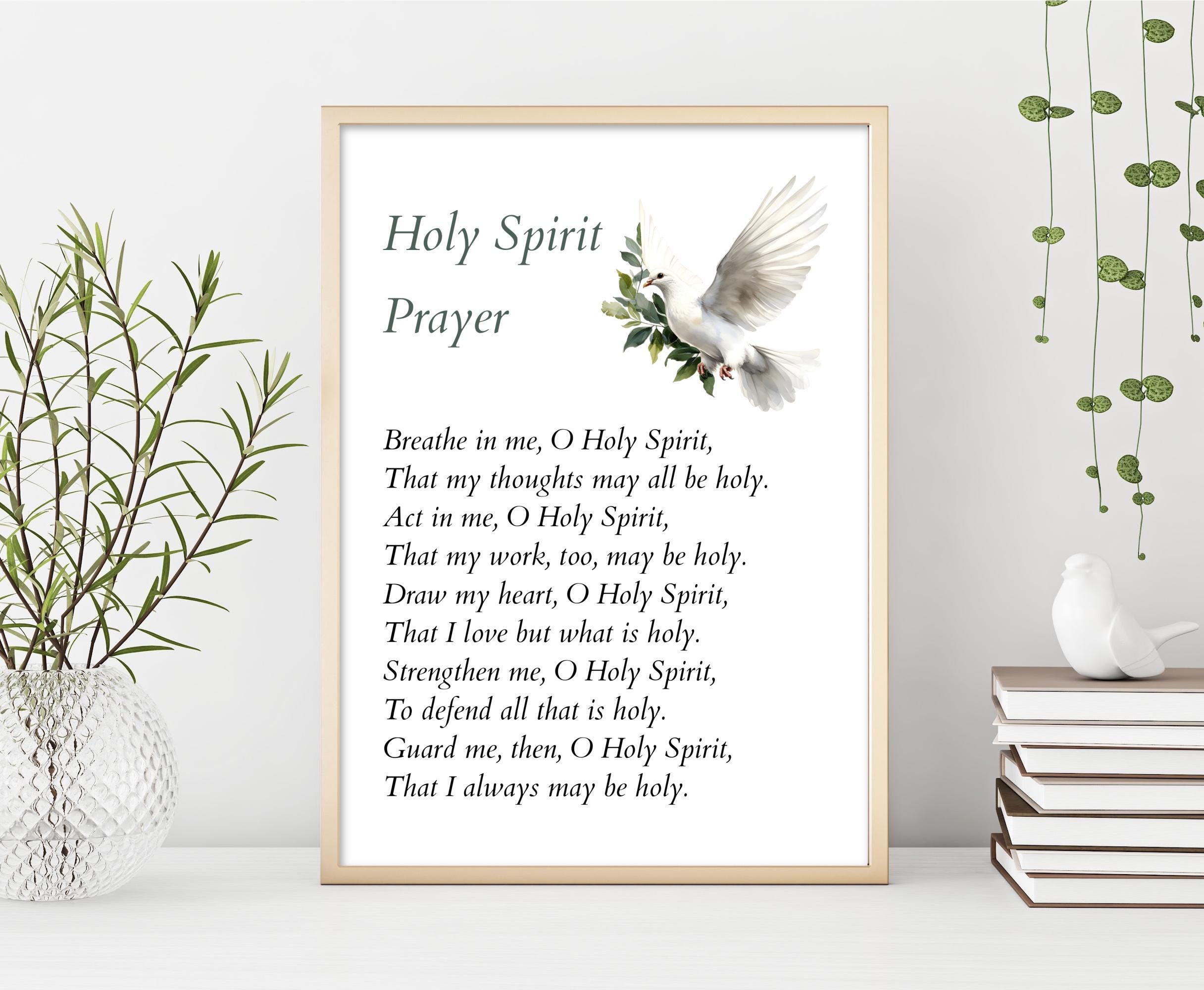Holy Spirit Prayer Printable, St Augustine Holy Spirit Prayer Digital ...