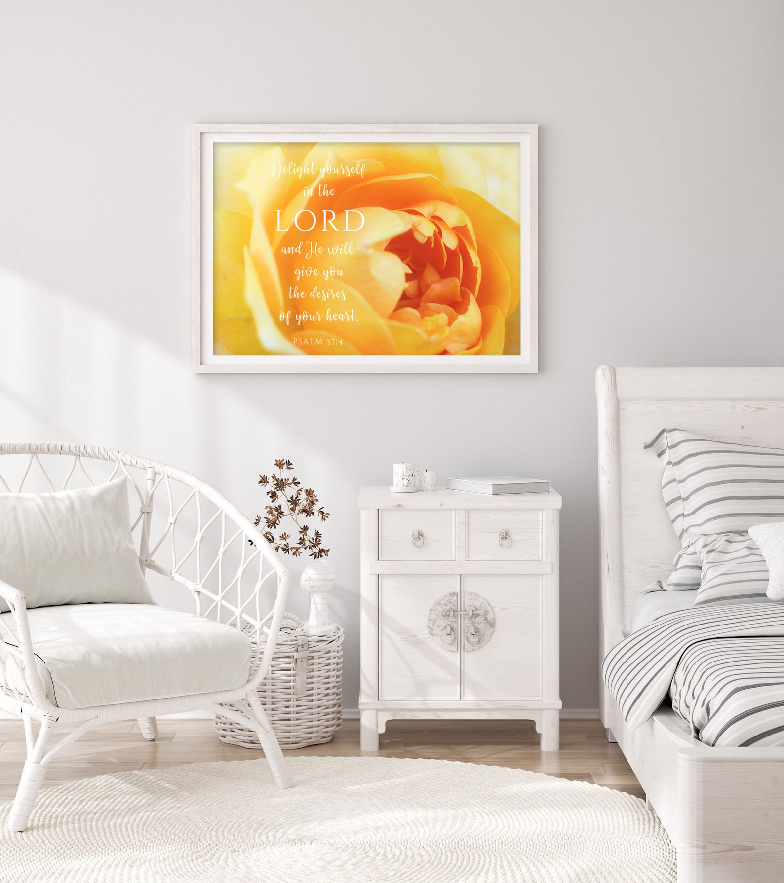 Delight Yourself in the Lord Printable, Psalm 37:4, Scripture Wall ...