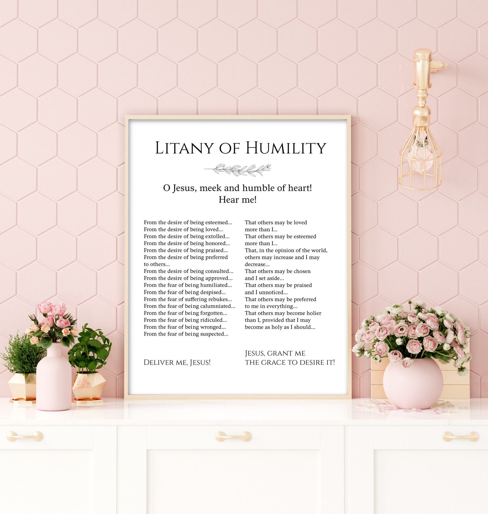 Litany of Humility Prayer Printable, Humility Prayer Print, Deliver Me ...