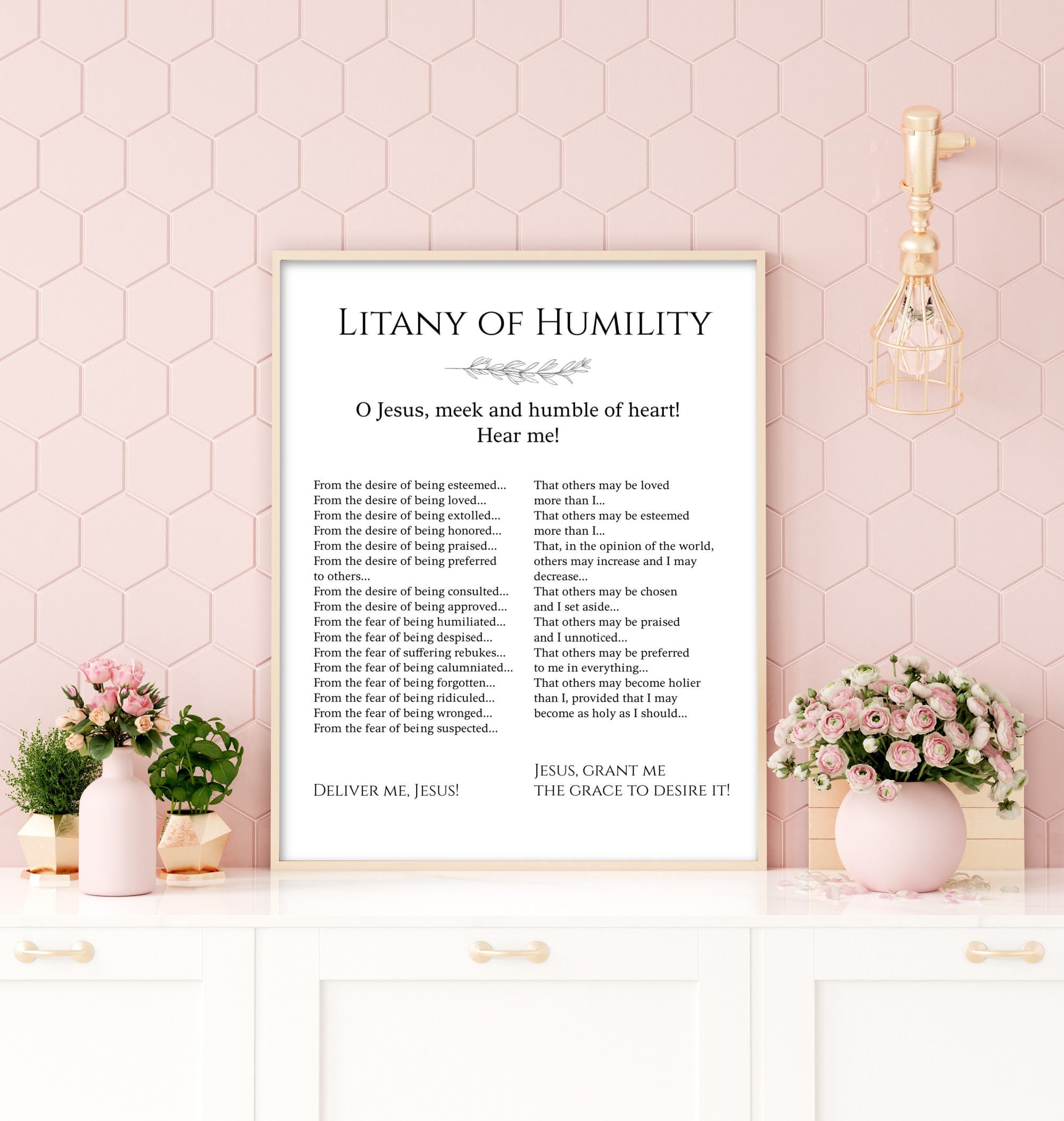 Litany of Humility Prayer Printable, Humility Prayer Print, Deliver Me ...